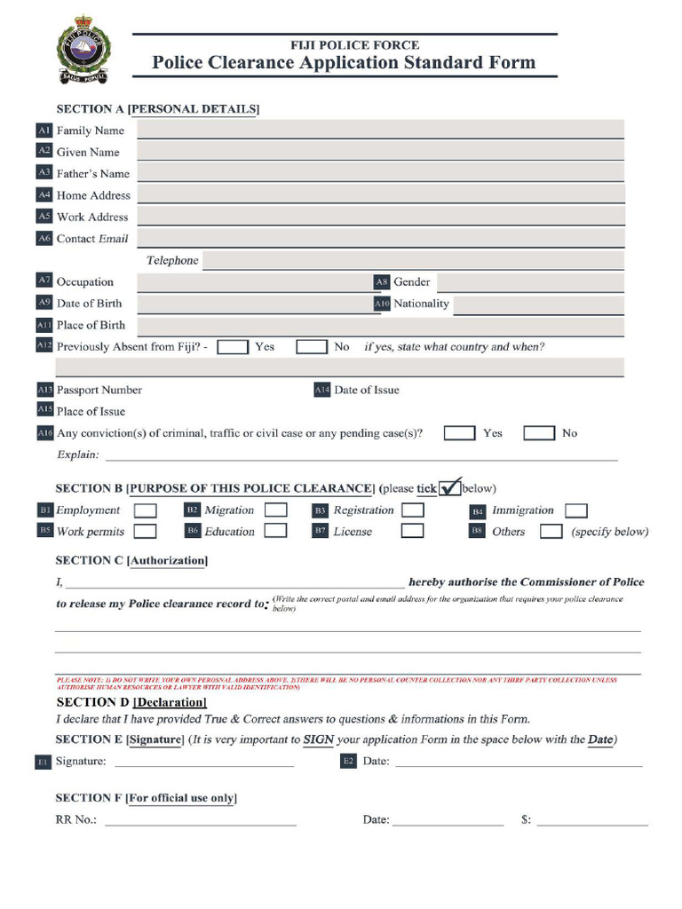 Police Clearance | PDF