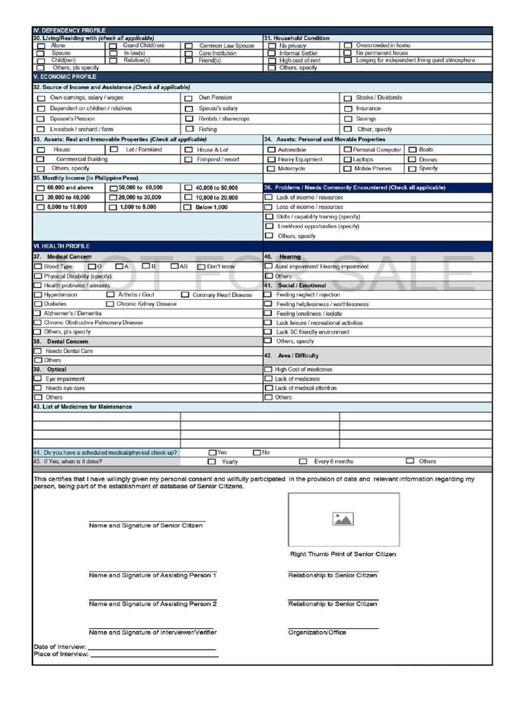 Senior Citizan Form | PDF