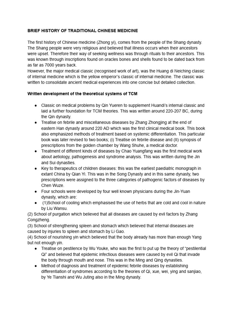 TCM 111 Notes | Download Free PDF | Traditional Chinese Medicine