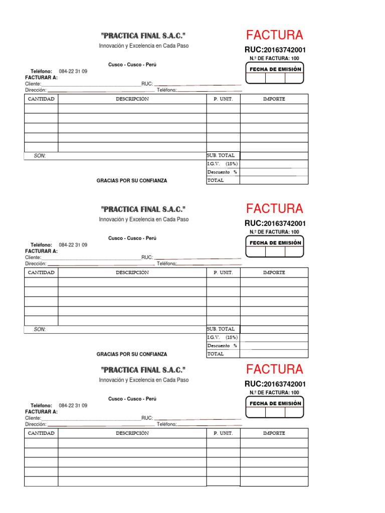Factura PRACTICA | PDF