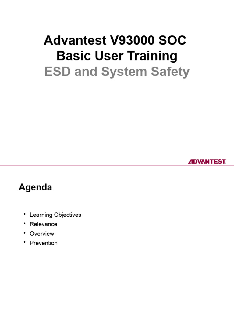 93K Tester 01 ESD System Safety Rev.7.2.2.A.00 | PDF | Electrostatic ...