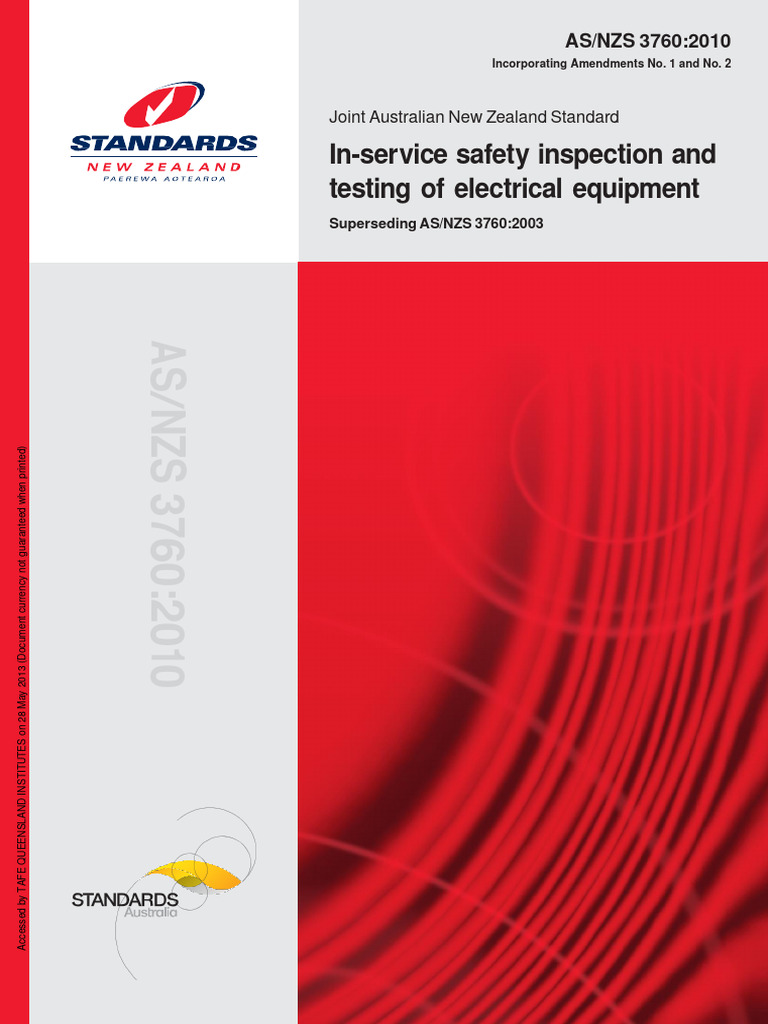 In-Service Safety Inspection and Testing of Electrical Equipment | PDF ...