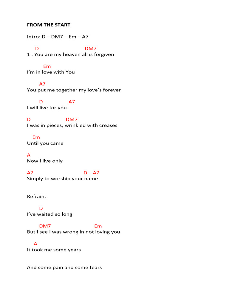 Love and Worship Song Lyrics | PDF