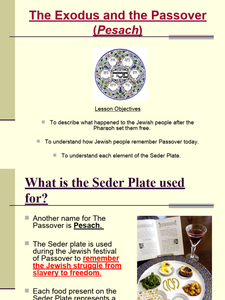 Lesson 6 Passover | PDF | Passover | Passover Seder