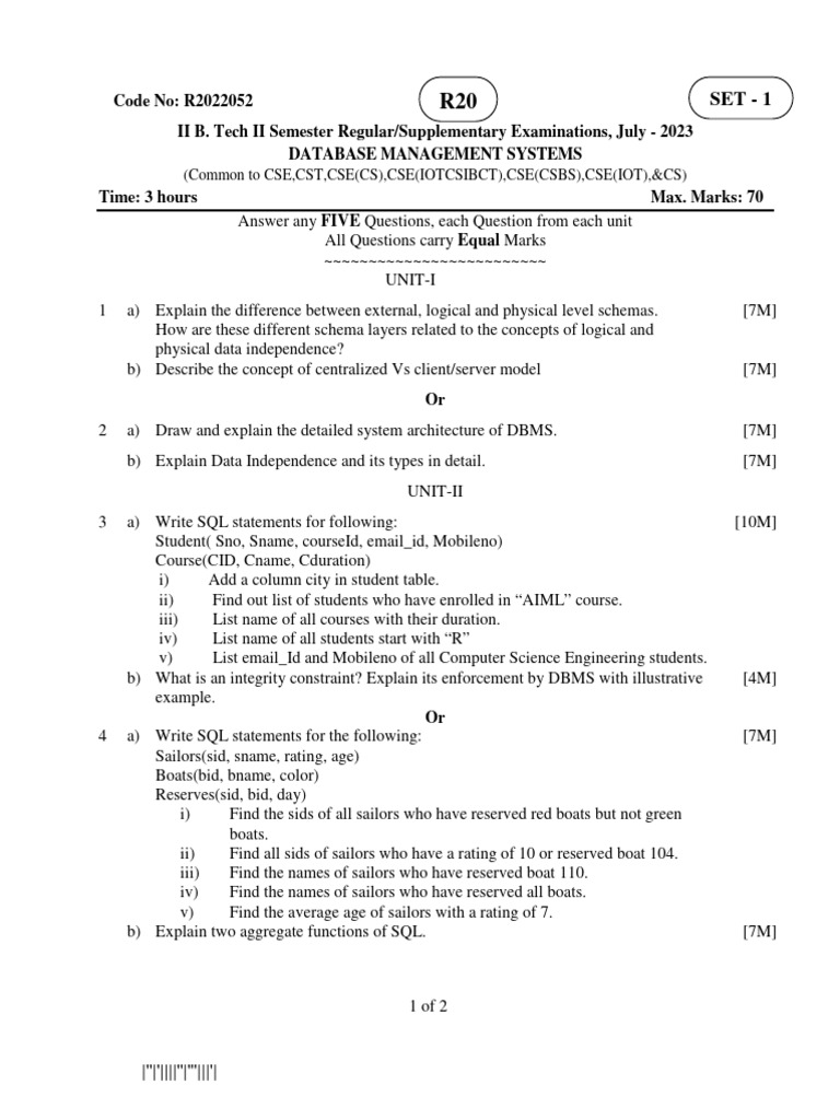 Database Management Systems July 2023 | PDF | Relational Database | Databases