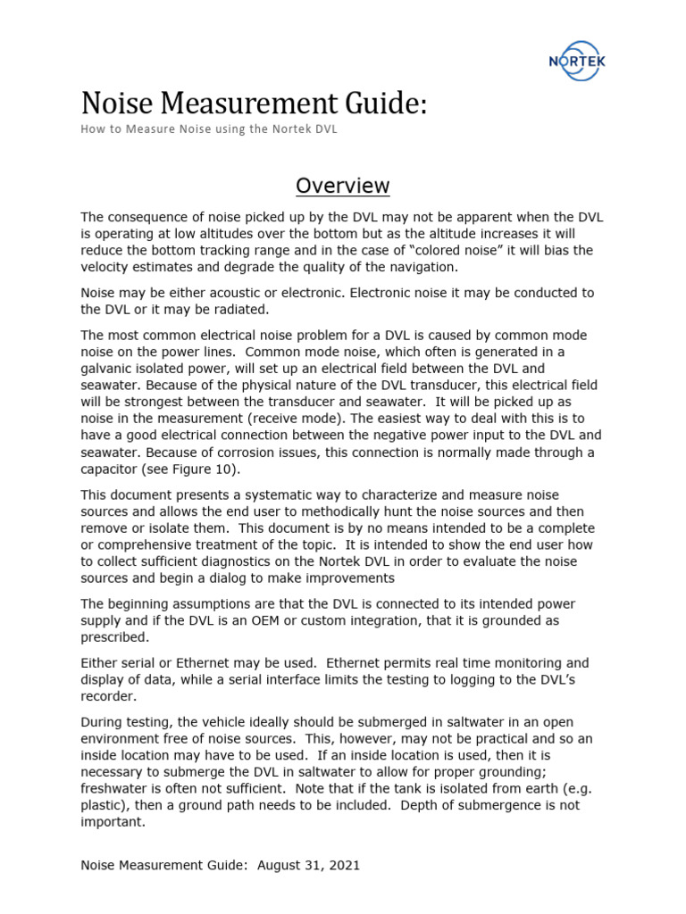 Noise Measurement Guidelines v10 | PDF | Spectral Density | Bandwidth ...