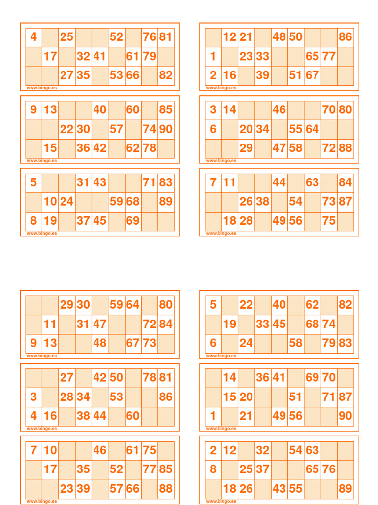 Números de Bingo y Enlaces | PDF