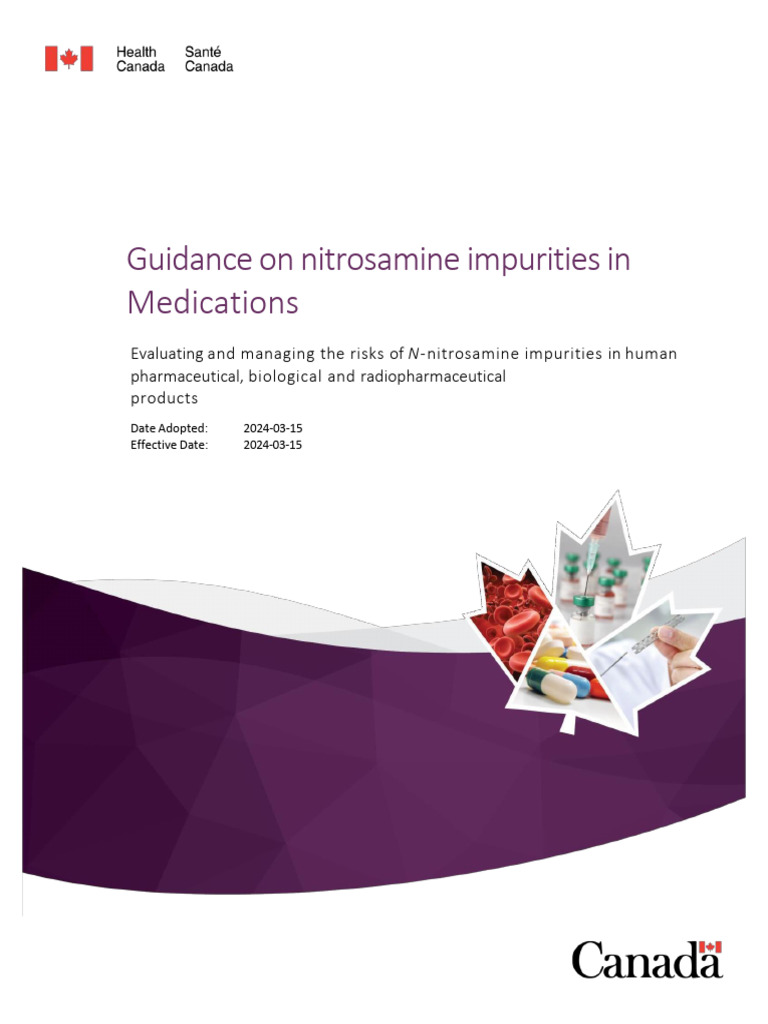 Guidance Nitrosamine Impurities Medications | PDF | Risk Assessment | Risk