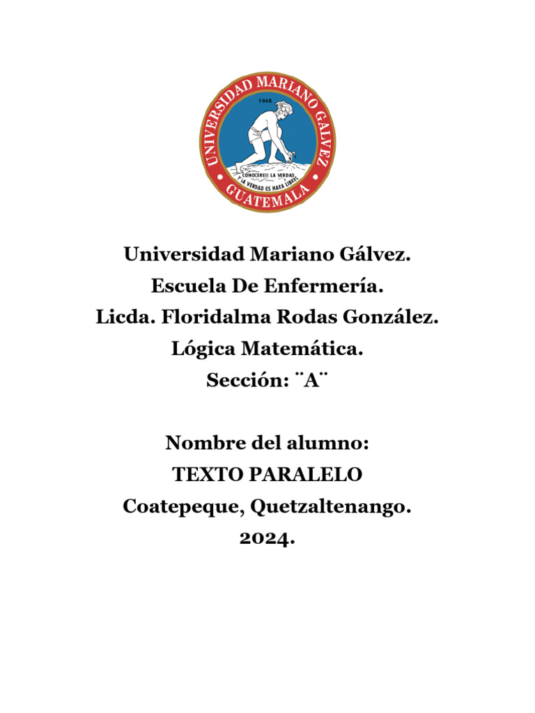 Lógica Matemática: Fundamentos y Aplicaciones | PDF | Conjunto ...