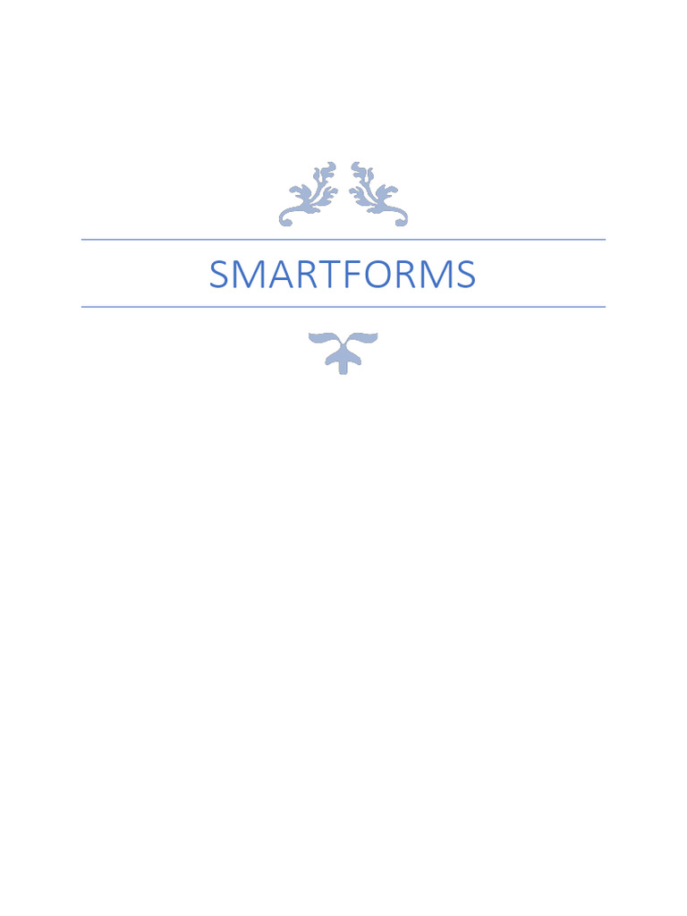Smartform Creation Steps | PDF | Parameter (Computer Programming) | Page Layout