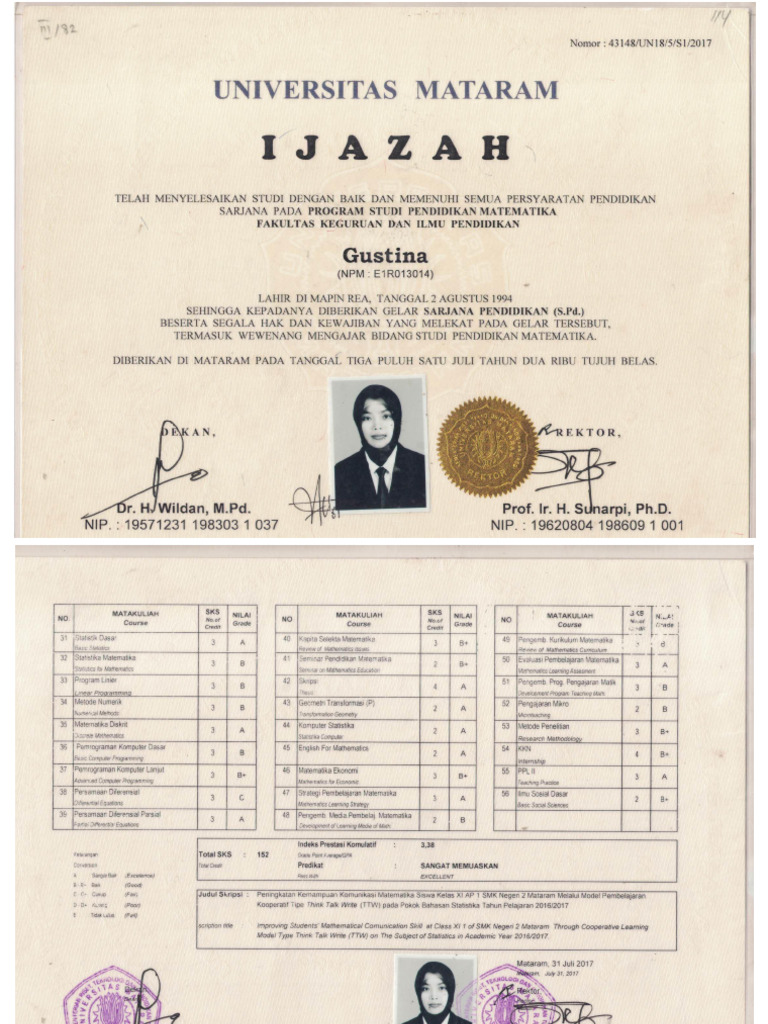Ijazah s1 | PDF