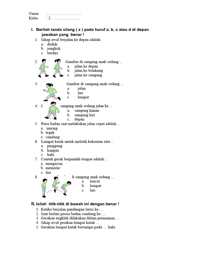 Latihan Soal Pjok Kelas 2 | PDF