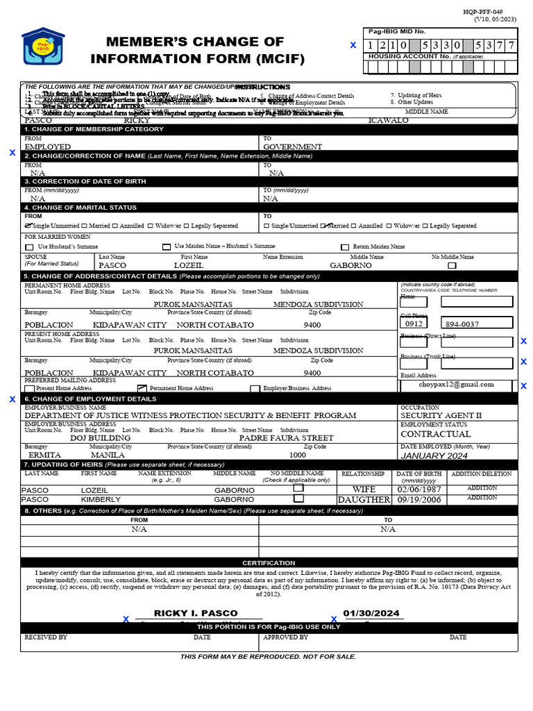 Pag-IBIG MCIF PASCO 1 | Download Free PDF | Annulment | Social Institutions