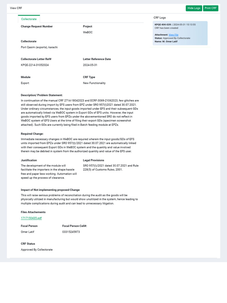 Efs CRF | PDF | Software Engineering | Computer Science