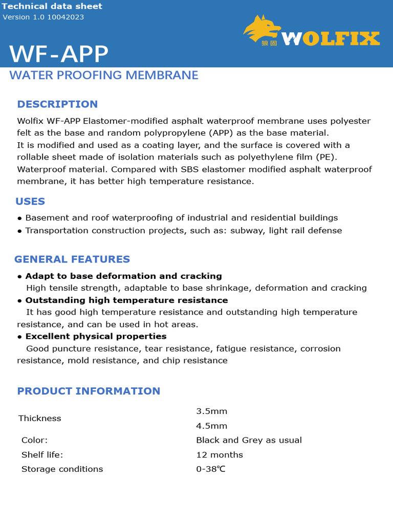 WF-Membrane | PDF | Polyethylene | Building Materials