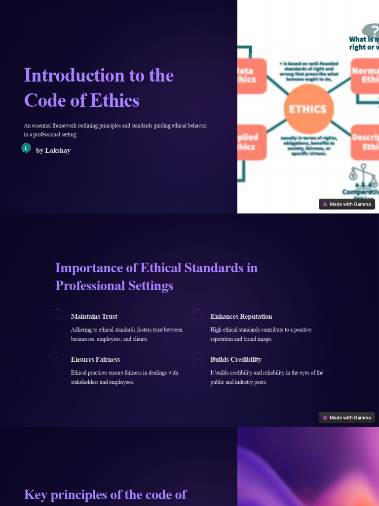 Introduction To The Code of Ethics | PDF | Reputation | Integrity