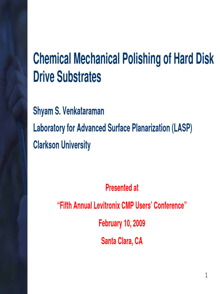 Chemical Mechanical Polishing of Hard Disk Drive Substrates | PDF ...