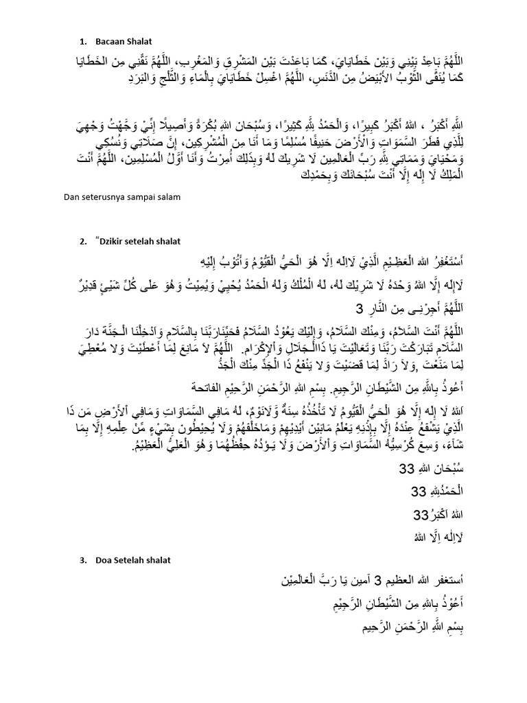 Kumpulan Doa-Doa-1 | PDF