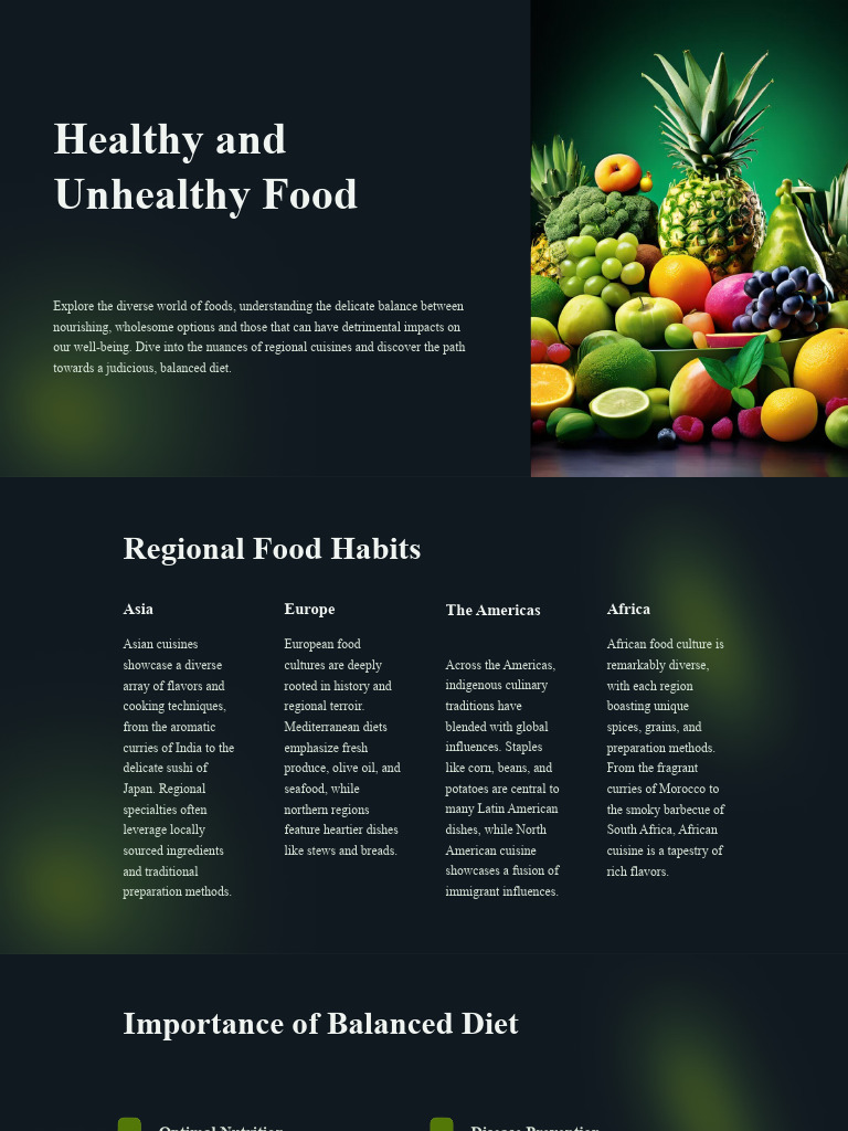 Healthy and Unhealthy Food | PDF | Healthy Diet | Cuisine