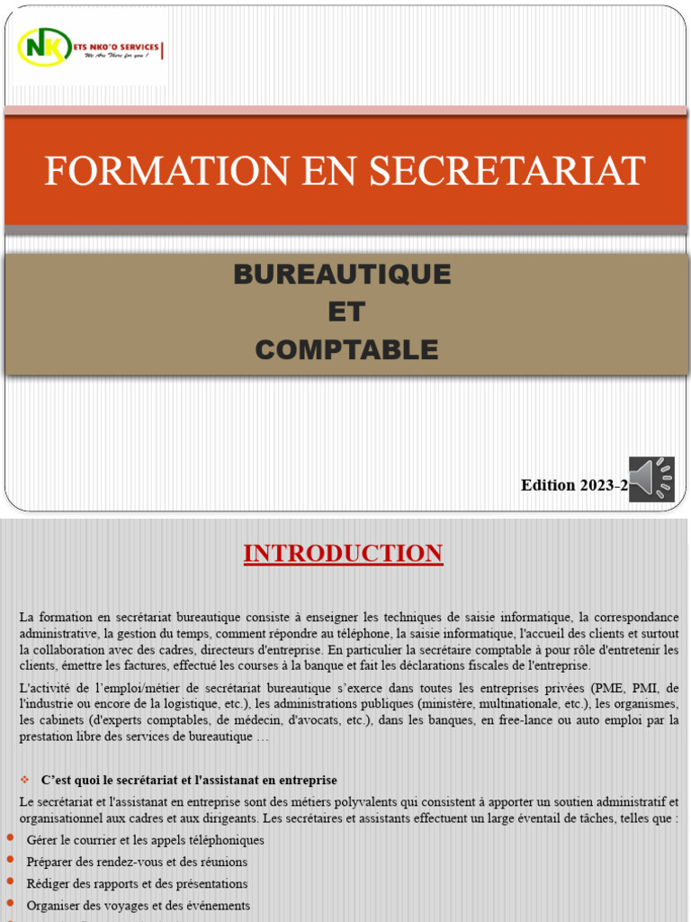 Formation en Secretariat | PDF | Secrétaire | Business