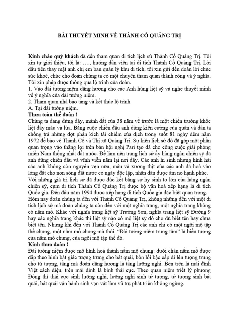 Thanh Co Quang Tri | PDF