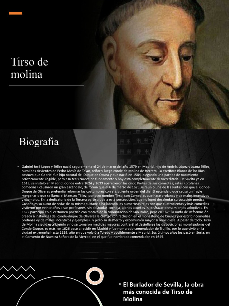 Biografía y obras de Tirso de Molina | PDF