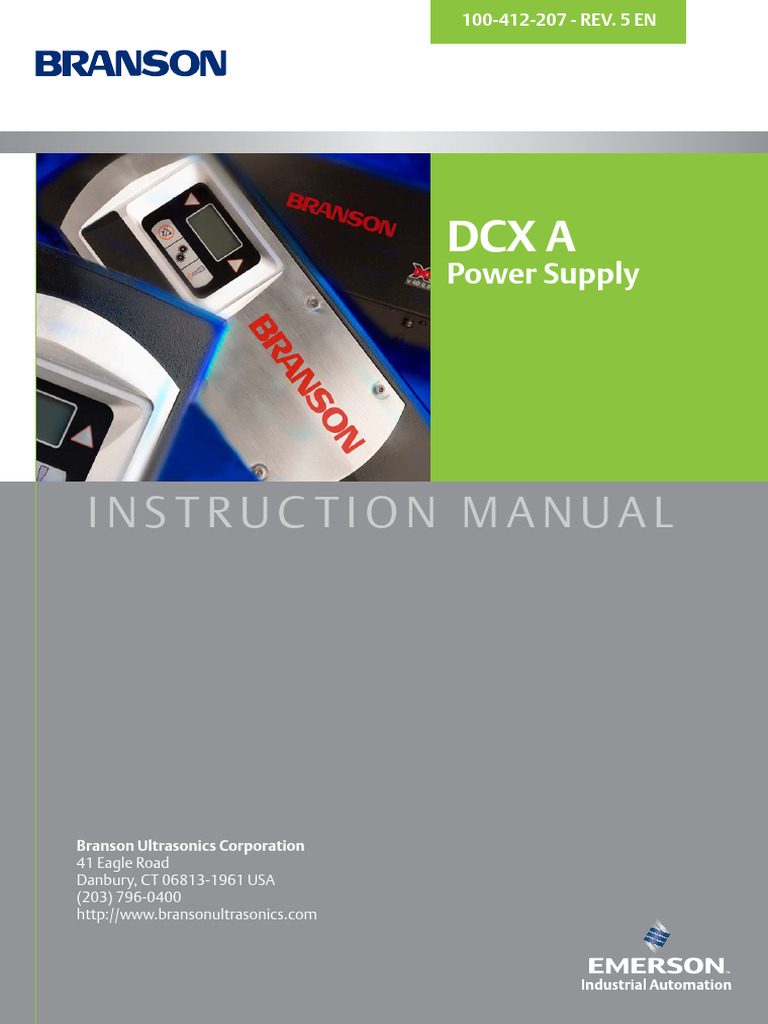100-412-207 DCX A Power Supply Manual Rev. 5 | PDF | Power Supply | Welding