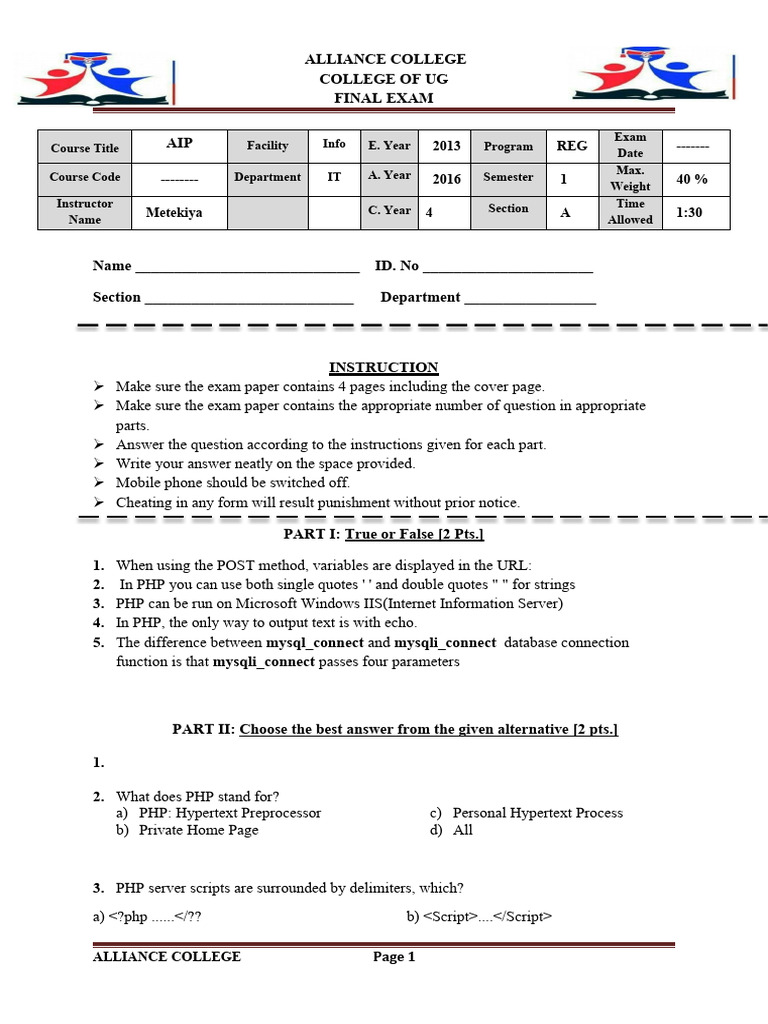 edited AIP 4th year regu | PDF | Php | Computer Programming