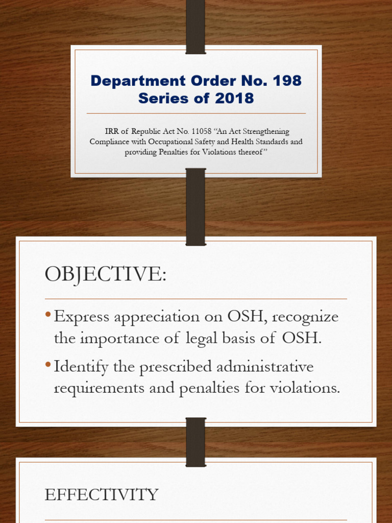 DOLE Department Order 198-2018 Overview | PDF | Occupational Safety And ...