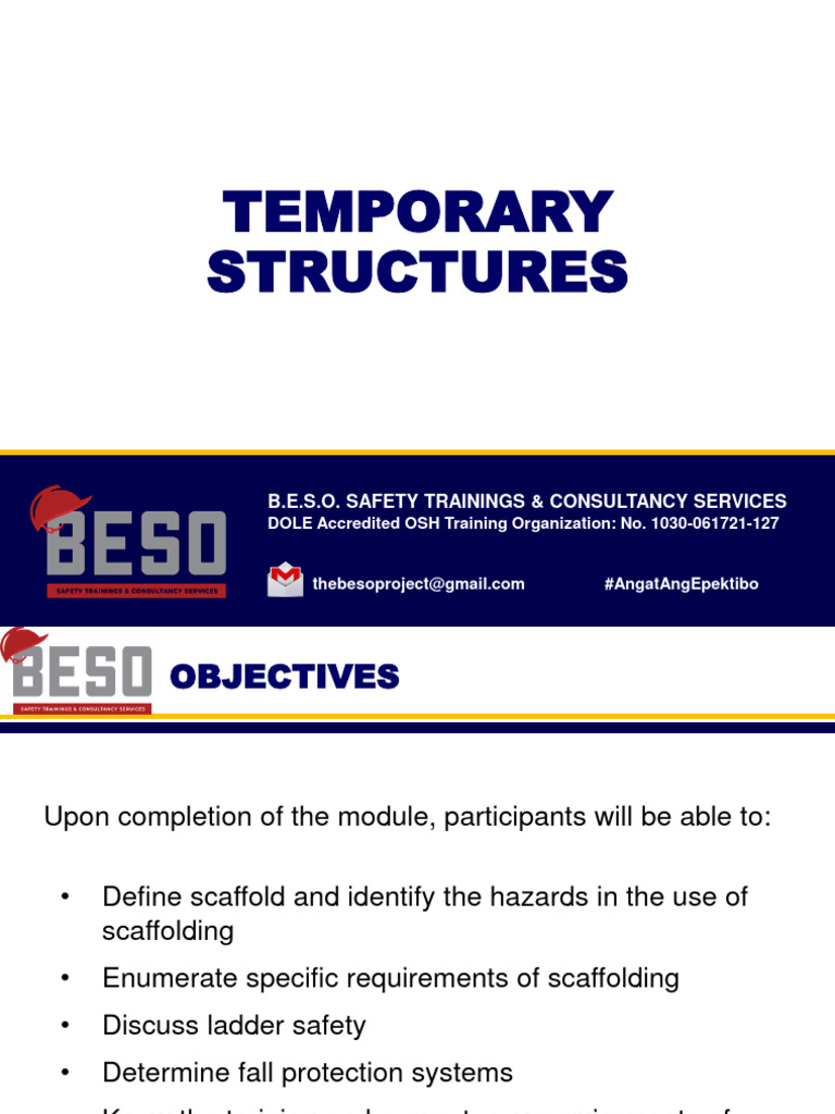 Topic 9 - Temporary Structures | Download Free PDF | Scaffolding | Ladder
