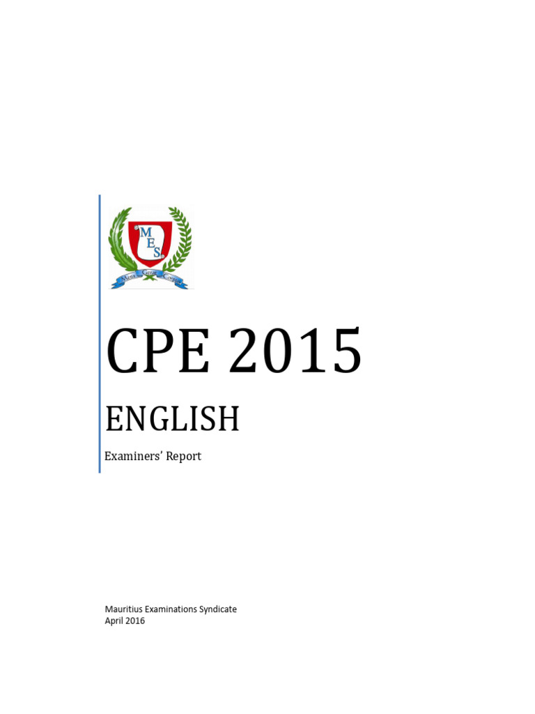 English Cpe | PDF | Verb | English Language