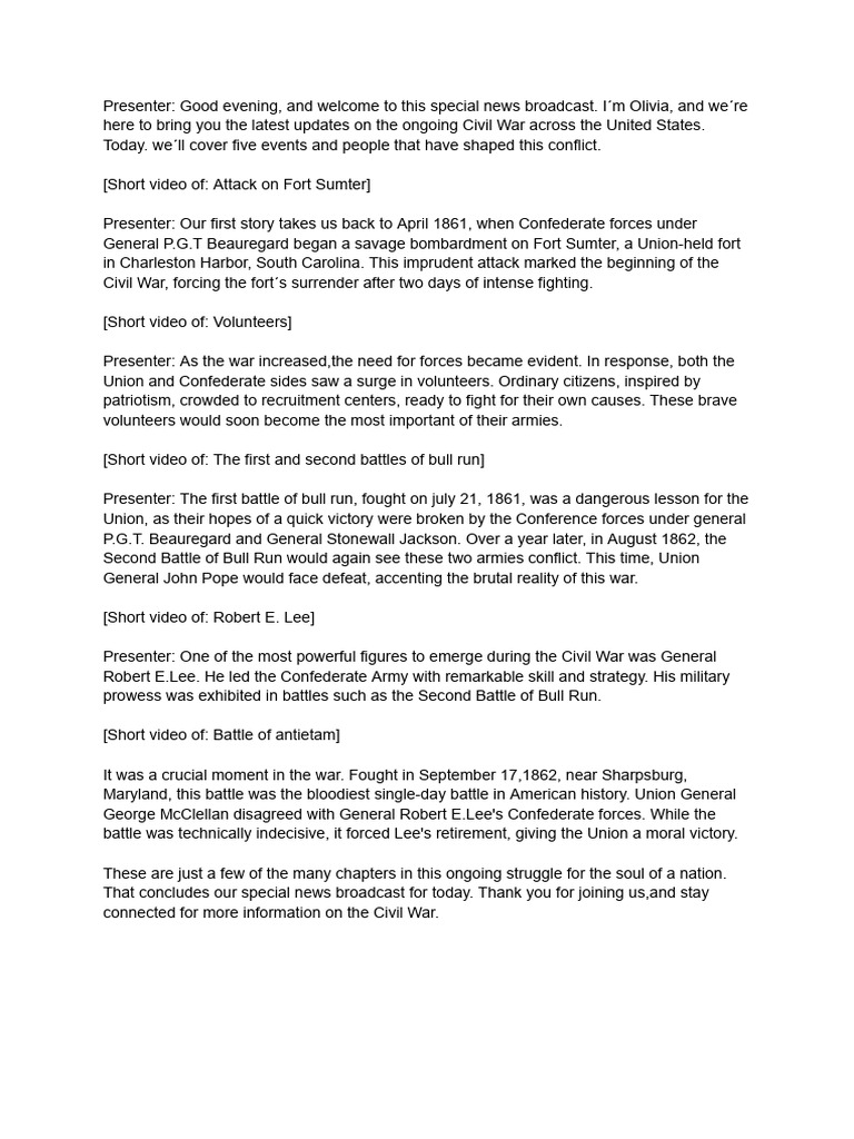 The Civil War | PDF | American Civil War | First Battle Of Bull Run