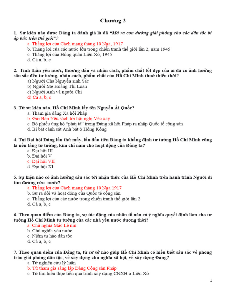 Trac Nghiem TTHCM - Thầy | PDF