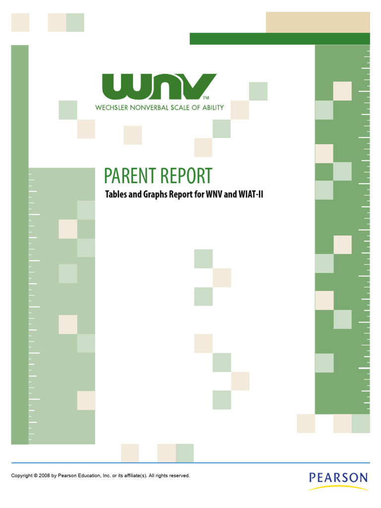 Wnv Parent Report English | Download Free PDF | Standard Score