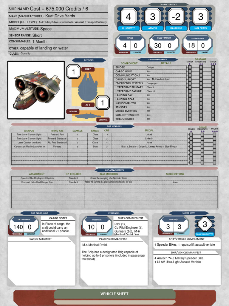 AIATI Amphibious Interstellar Assault Transport Infantry | PDF | Ships ...
