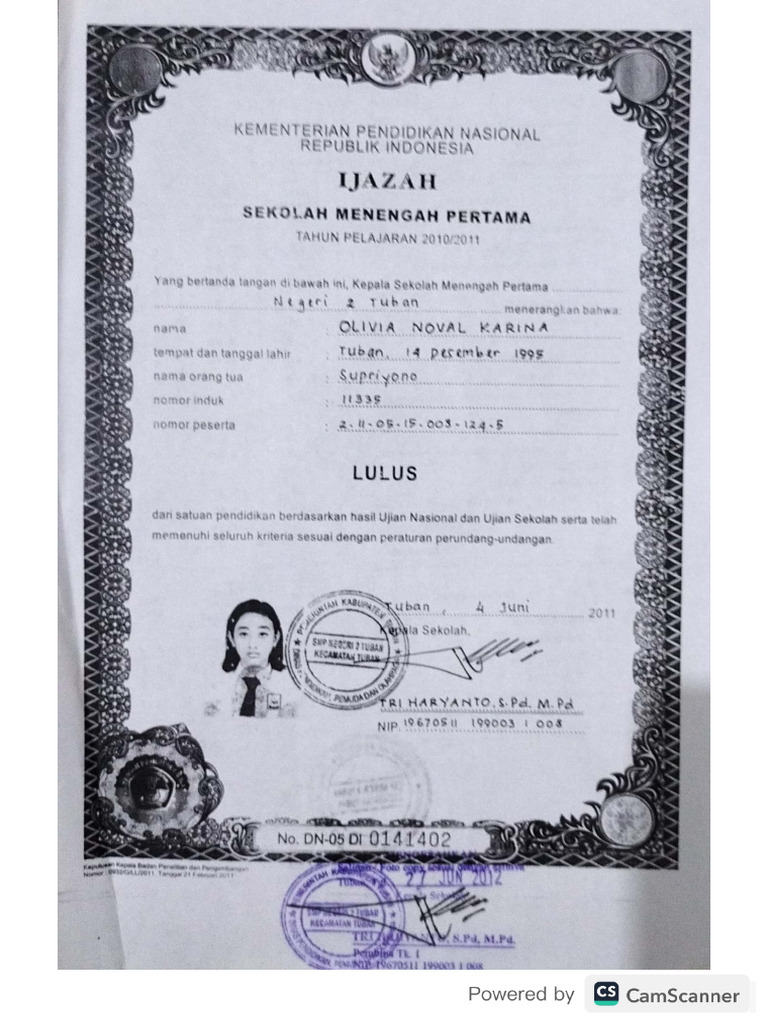 Ijazah SMP | PDF