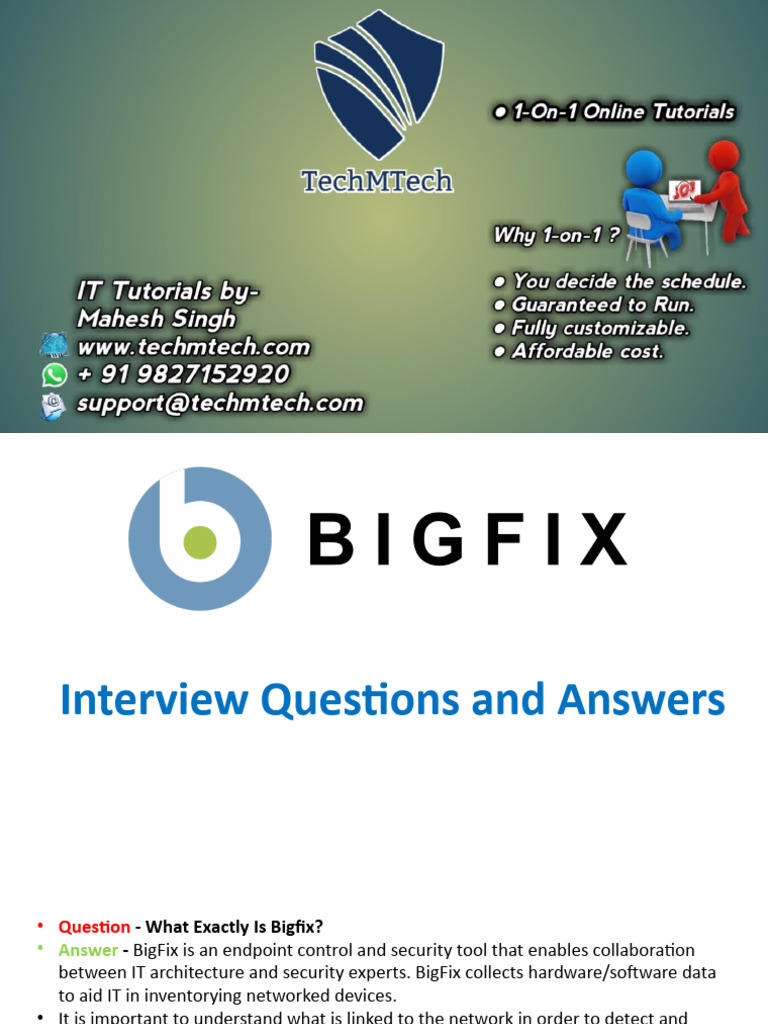 BigFix Interview | PDF | Security | Computer Security