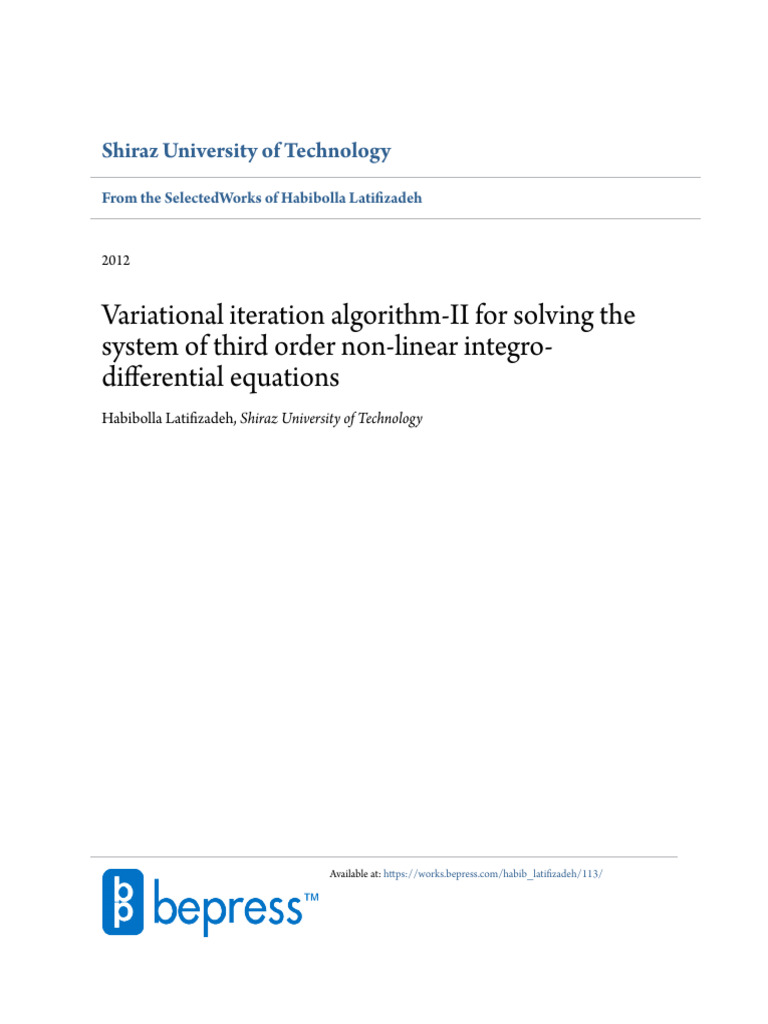 Var Alg | PDF | Nonlinear System | Equations