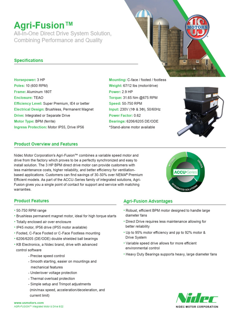 Product Data Sheet Agri Fusion | PDF | Alternating Current | Electrical ...