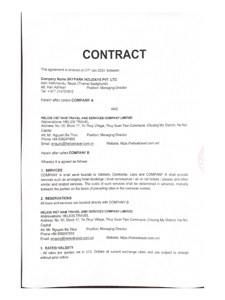 Agent Contract 2024 | PDF