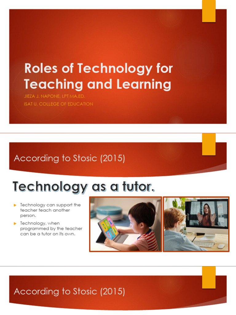 Topic 4 Roles of Technology for Teaching and Learning (1) | Download Free PDF | Learning ...