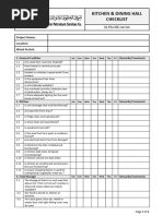 Weekly Kitchen Inspection Checklist | PDF | Kitchen | Home
