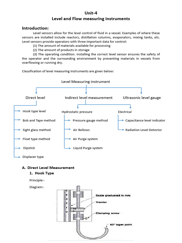 Unit 4 Level and Flow Measurement Instruments | PDF | Flow Measurement | Pressure Measurement