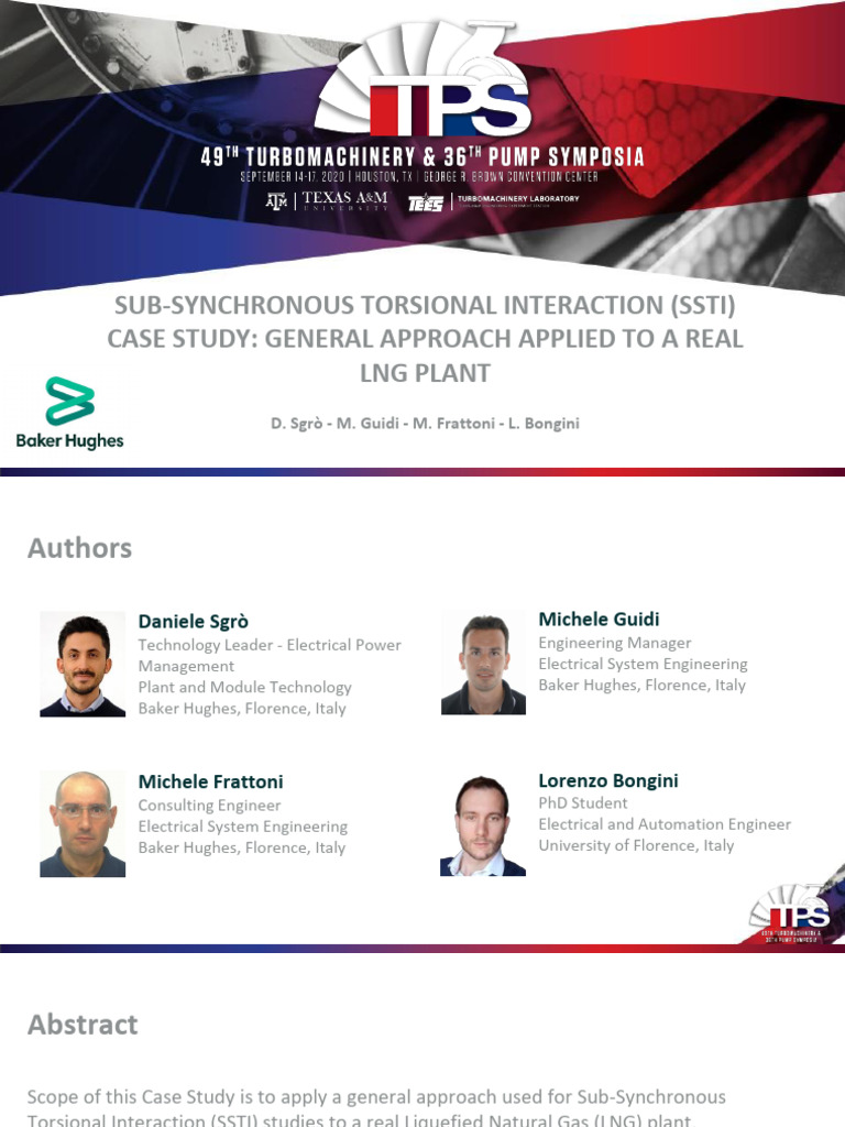 SSTI Analysis in LNG Plant Case Study | PDF | Electric Generator ...