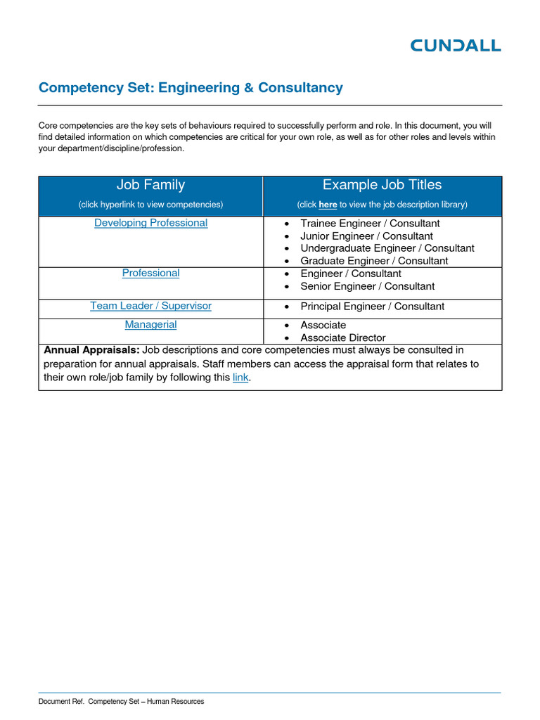 Competency Set - Engineering & Consultancy | PDF | Goal | Expert