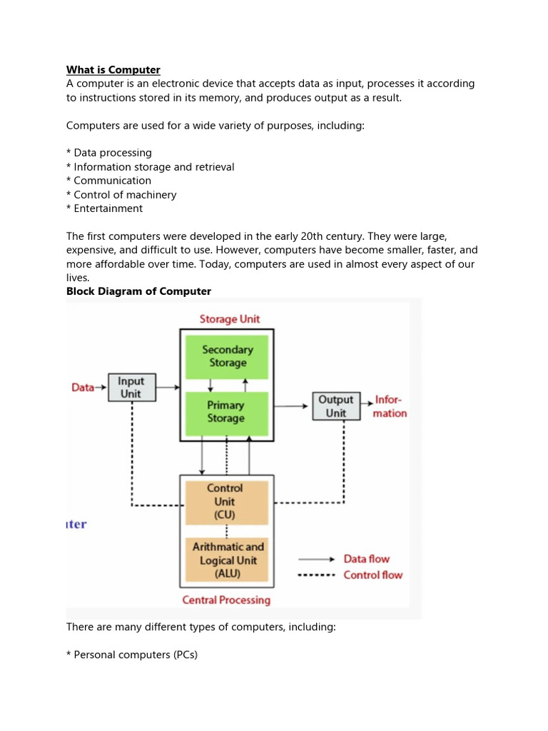 what is computer | PDF | Personal Computers | Laptop