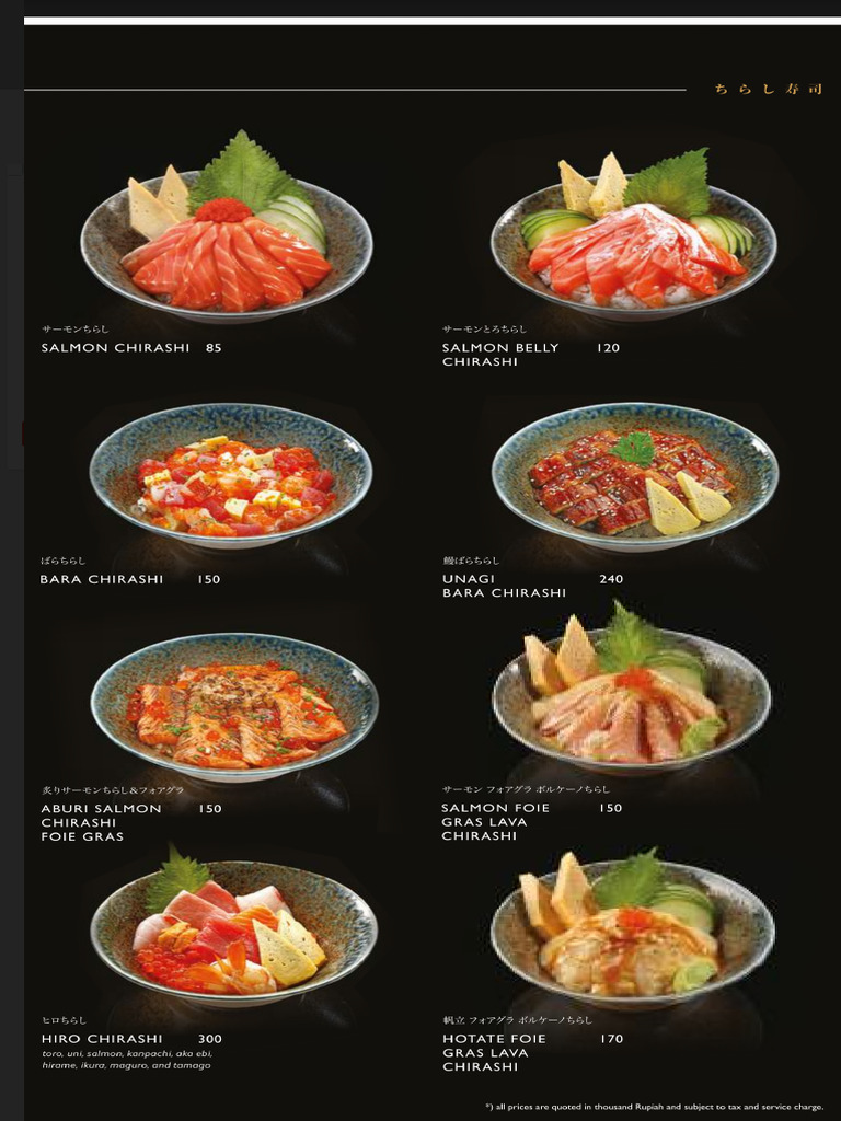 Menu Sushi Hiro - Google Drive | PDF