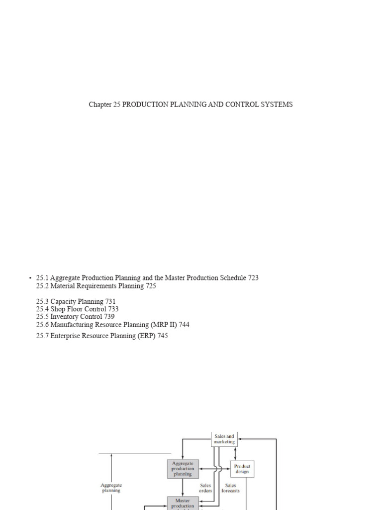 Chapter 6 Production Planning and Control Systems | PDF | Enterprise Resource Planning ...