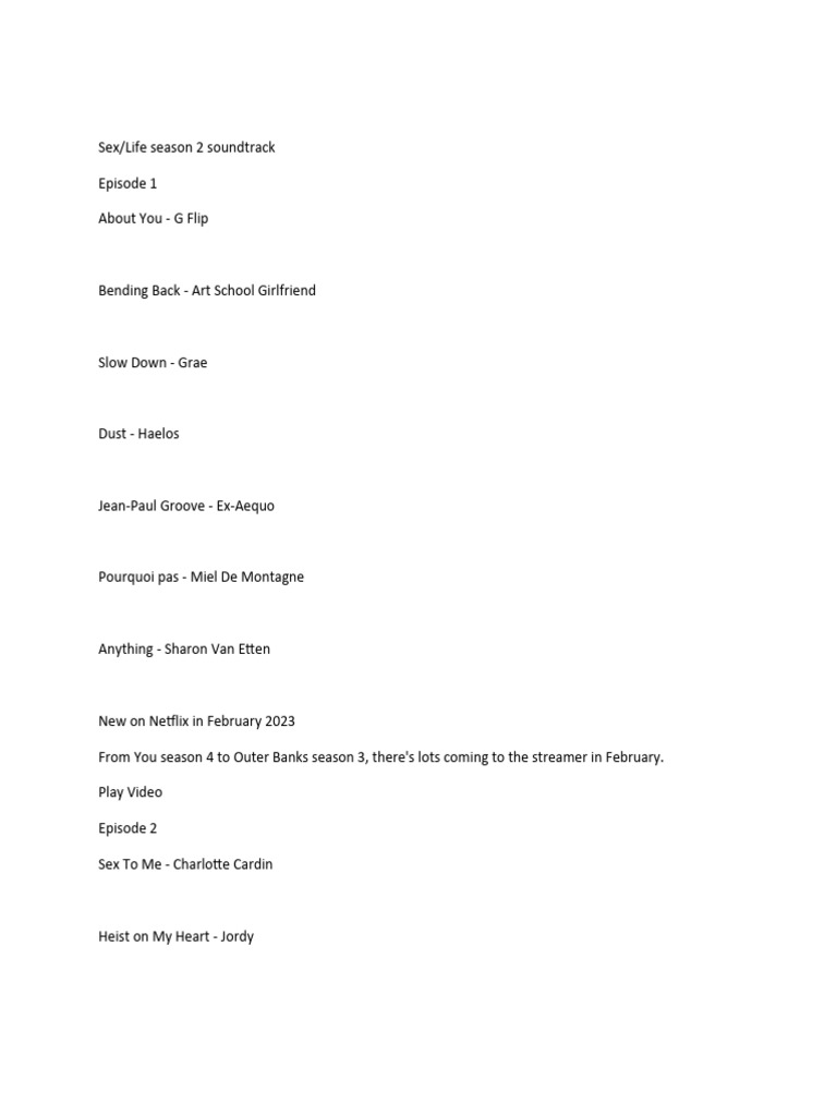 SexLife Soundtrack | PDF | Musicians