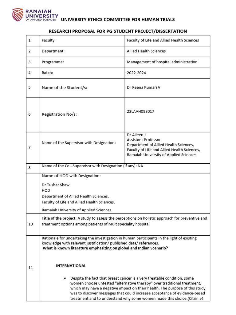 Reena Review1 | PDF | Alternative Medicine | Clinical Trial